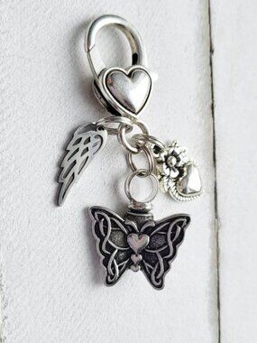 Handmade | Accessories | Keychain Butterfly Memorial Angel Wing Charm ...